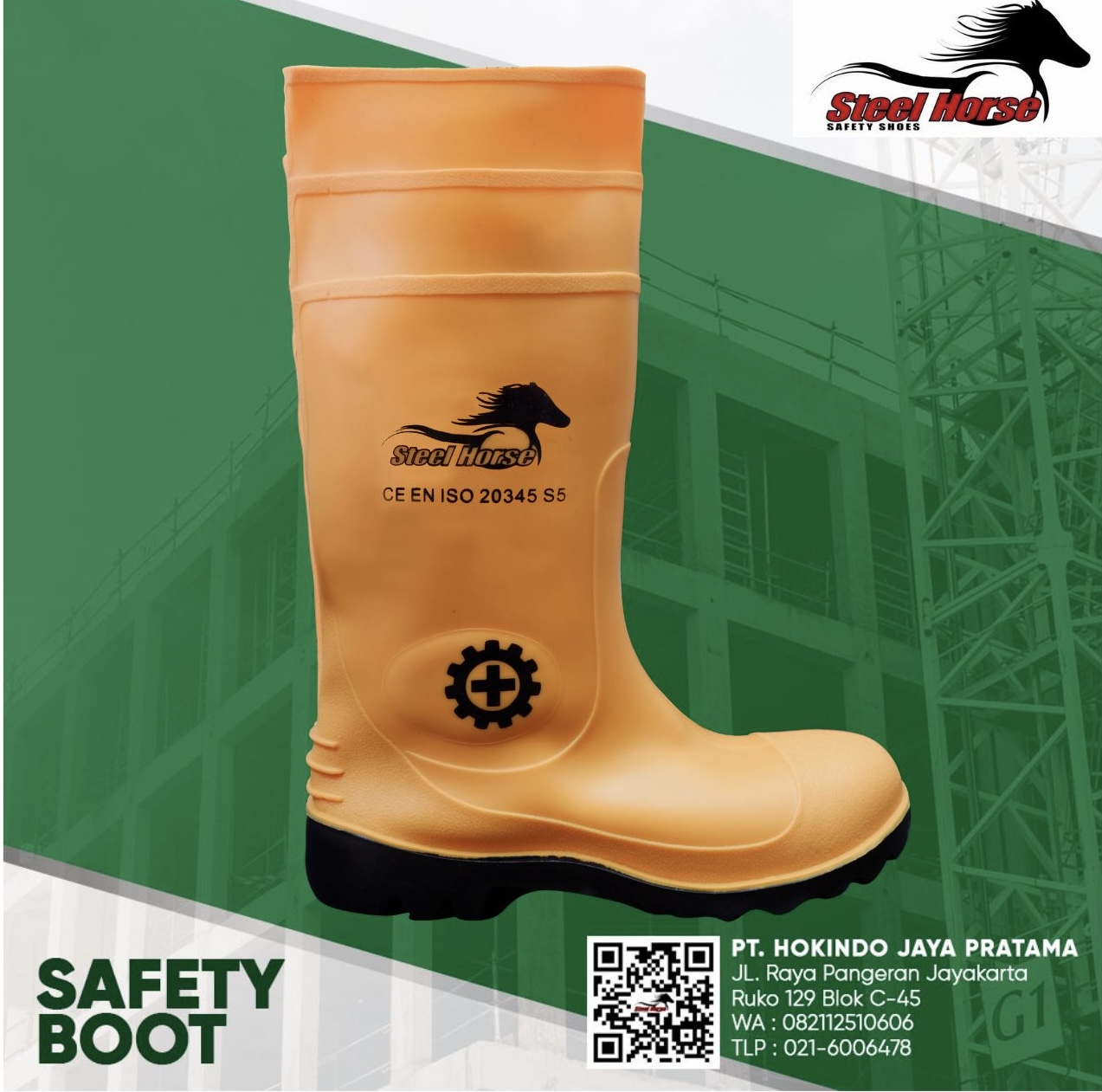 Sepatu Safety Proyek No.1 Kualitas Terbaik Kulit Asli by Steelhorse
